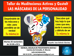 Taller Las máscaras de la personalidad (25 noviembre, en Gabinete ...